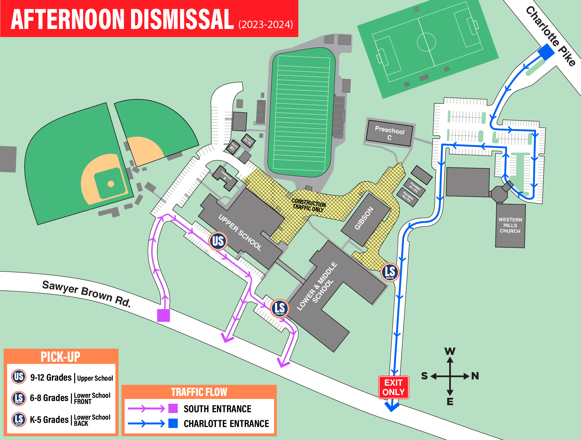 Drop Off/Pick Up Maps - Nashville Christian School